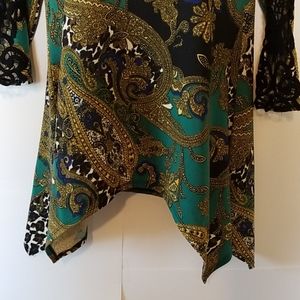 Melissa Paige | Tops | Melissa Paige Mixed Print Top Paisley Leapordm ...